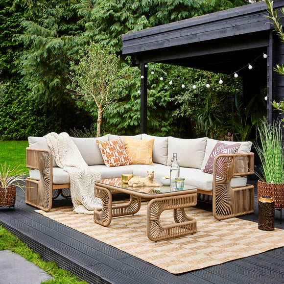 Amazonia Rope Corner Sofa Set by Dunelm | ufurnish.com