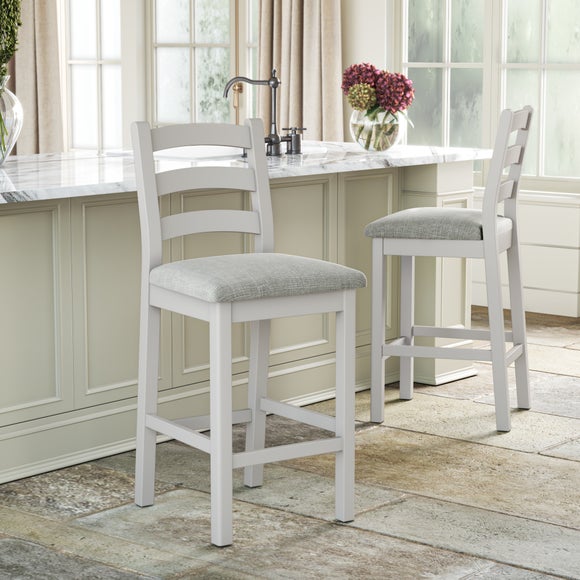 Salcombe Set of 2 Counter Height Bar Stools, Pine by Dunelm | ufurnish.com