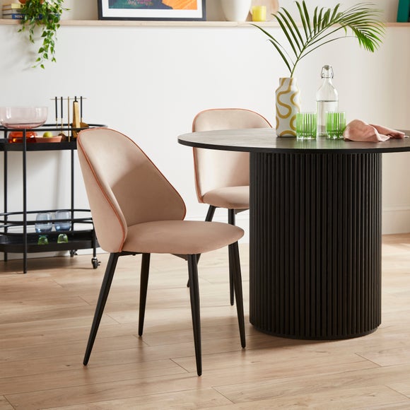 Freya Dining Chair, Velvet by Dunelm | ufurnish.com