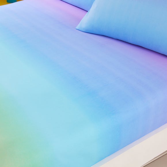 Set of 2 Bright Rainbow Ombre Fitted Sheets by Dunelm | ufurnish.com