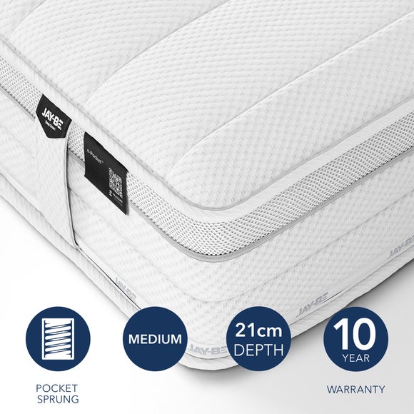 Jay-Be 1000 E Pocket Eco Truecore Mattress by Dunelm | ufurnish.com