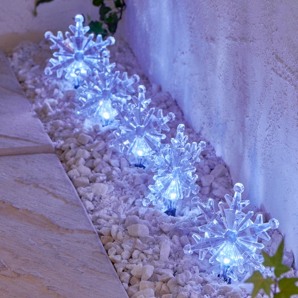 Snowflake Path LED Lights by Dunelm | ufurnish.com