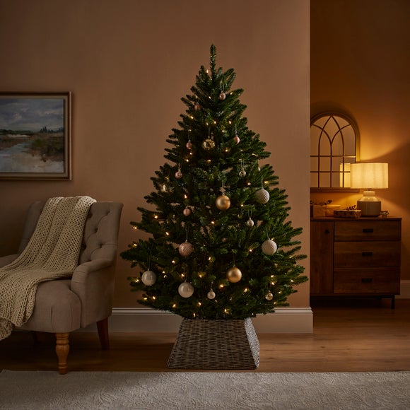 7ft Pre-lit 250 LED Fraser Fir Christmas Tree by Dunelm | ufurnish.com