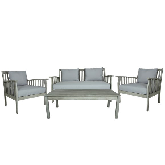 Acacia Washed Wood Lounge Set by Dunelm | ufurnish.com