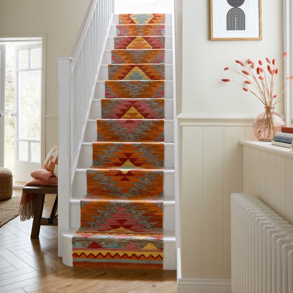 Roshni Kilim Wool Stair Runner by Dunelm | ufurnish.com