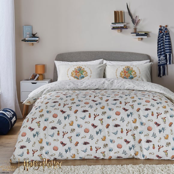 Harry Potter Brushed Cotton Duvet Cover and Pillowcase Set by Dunelm ...