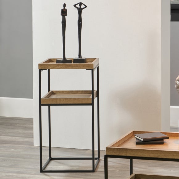 Pacific Gallery Lam Side Table, Light Wood Effect by Dunelm | ufurnish.com