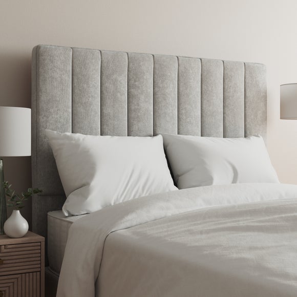 Return - Luxury Tweed Vertical Stripe Headboard, Double Natural by ...