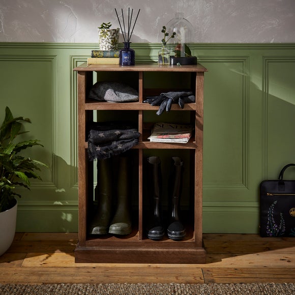 Signature Mango Wood Shoe and Wellie Storage Unit by Dunelm | ufurnish.com