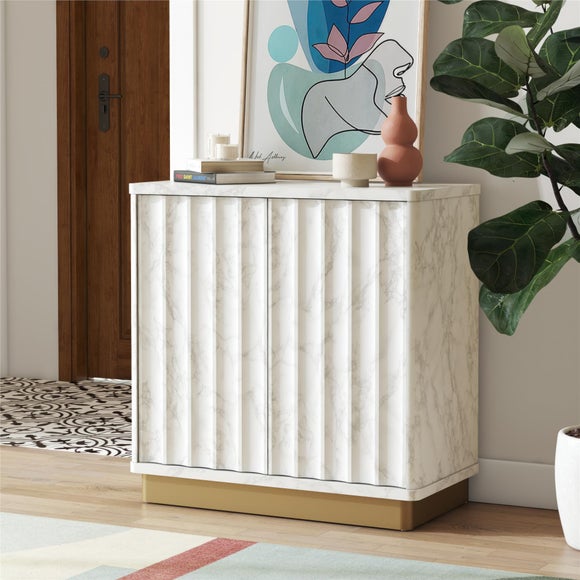 Rene Small Sideboard, Marble by Dunelm | ufurnish.com