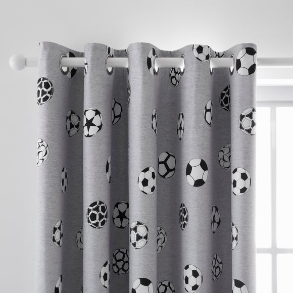 Football Blackout Eyelet Curtains by Dunelm | ufurnish.com