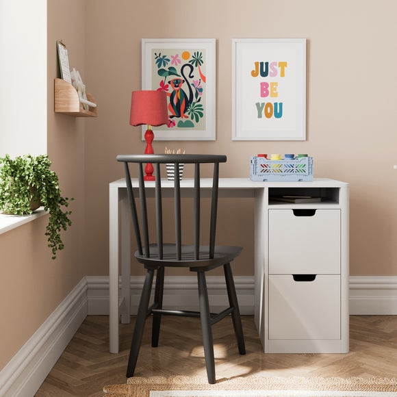Kids Raya Desk, White by Dunelm | ufurnish.com
