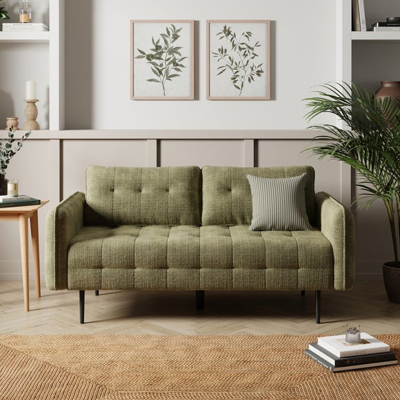 Sadie Quilted Chunky Soft Chenille 3 Seater Sofa by Dunelm | ufurnish.com