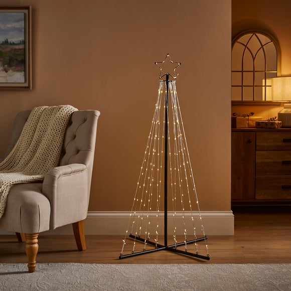Folding Black LED Light Up Tree by Dunelm | ufurnish.com