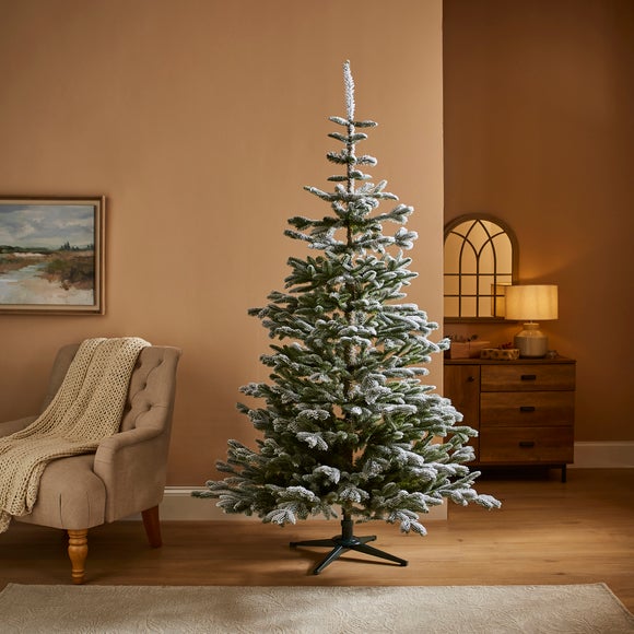 7ft Snowy Nordmann Fir Christmas Tree by Dunelm | uFurnish.com