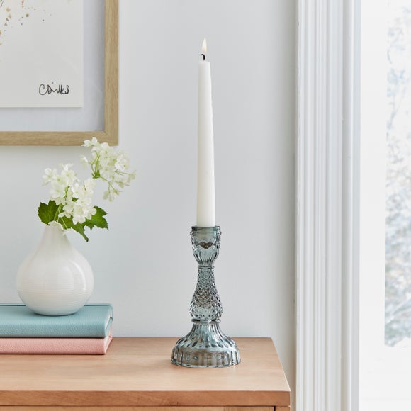 Cut Glass Taper Candlestick Holder by Dunelm | ufurnish.com