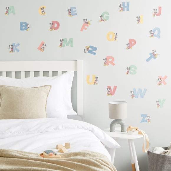 Disney Mickey Mouse Alphabet Medium Wall Sticker by Dunelm | uFurnish.com