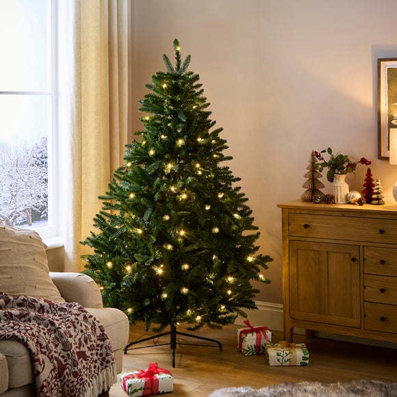 6ft Pre-lit Fraser Fir Christmas Tree by Dunelm | uFurnish.com