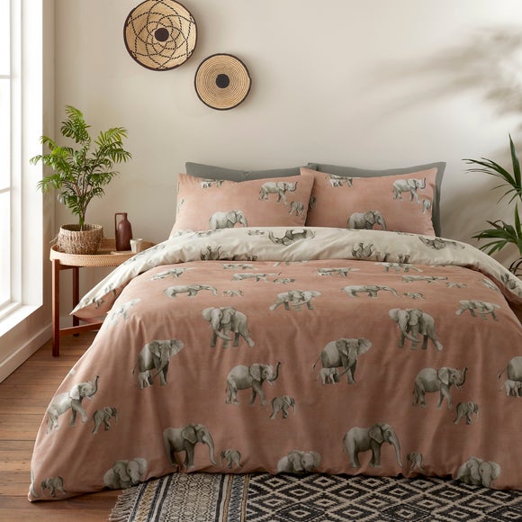 Fusion Ella Elephant Reversible Duvet Cover and Pillowcase Set by ...