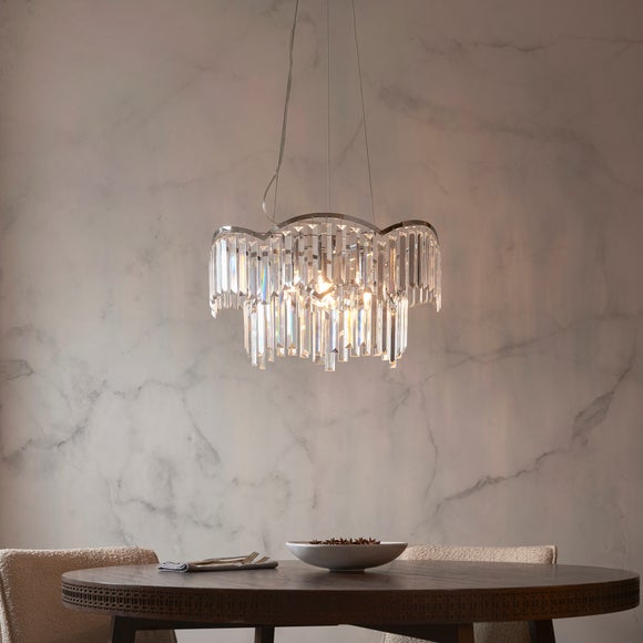 Avila 4 Light Adjustable Chandelier by Dunelm | ufurnish.com