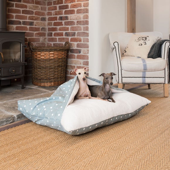Lords and Labradors Spotty Sleepy Burrow Dog Bed by Dunelm | ufurnish.com