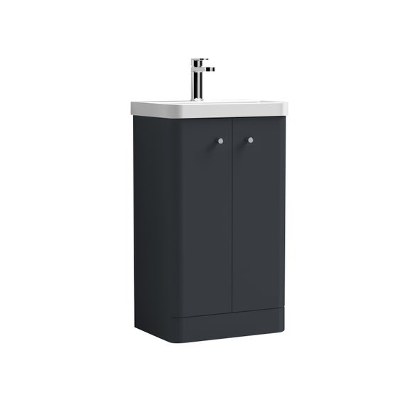 Core Floor Standing 2 Door Vanity Unit with Basin by Dunelm | ufurnish.com