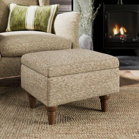 Charnwood Blended Chenille Storage Footstool by Dunelm | ufurnish.com