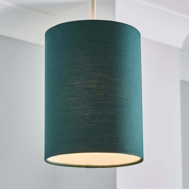 Ava 15cm Cylinder Lamp Shade Green by Dunelm | ufurnish.com