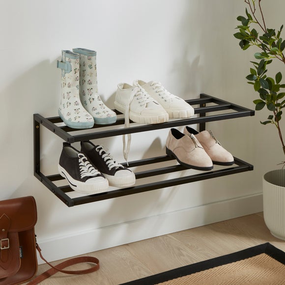 2 Tier Floating Shoe Rack by Dunelm ufurnish