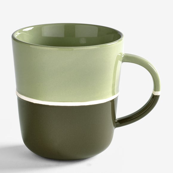 PurerHome Set of 2 Grass Green Fine China Big Brew Mugs by Dunelm ...