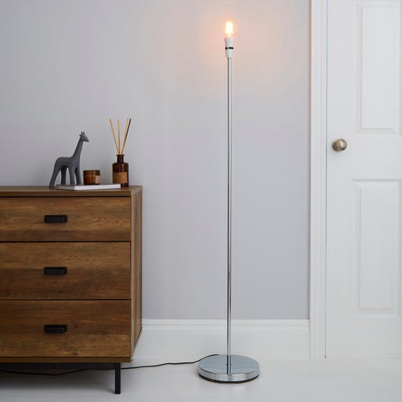 Stem Chrome Floor Lamp Base by Dunelm | ufurnish.com