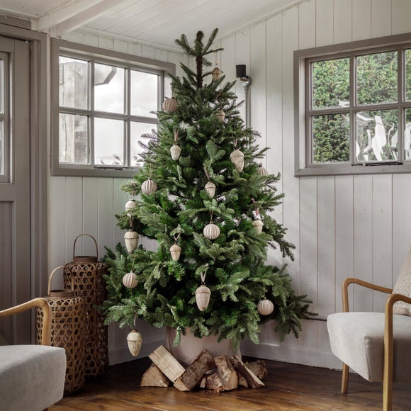 7ft Artificial Nordman Collapsible Christmas Tree by Dunelm | ufurnish.com