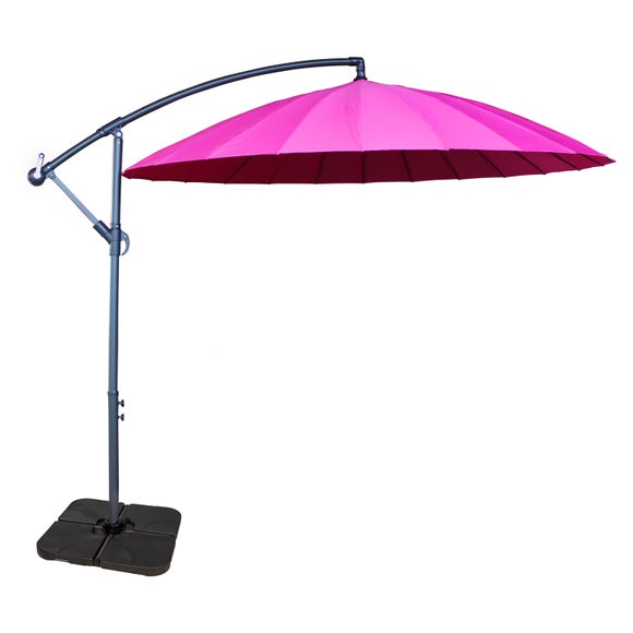 3m Shanghai Pink Cantilever Parasol by Dunelm | ufurnish.com