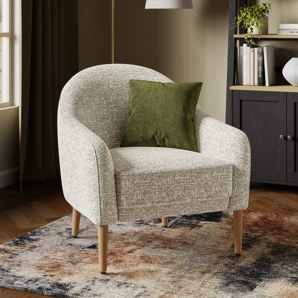 Kaspar Luxe Boucle Tub Chair by Dunelm | ufurnish.com