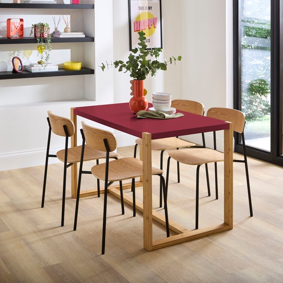 Arnie Rectangle 4 Seater Dining Table by Dunelm | ufurnish.com