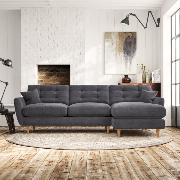 Anders 4 Seater Corner Chaise Sofa by Dunelm | ufurnish.com