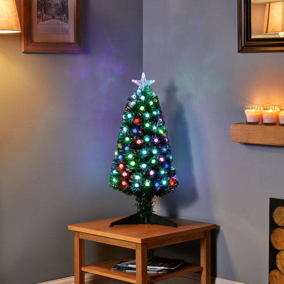 2ft Pre-Lit 61 LED Christmas Tree with Star on Top by Dunelm | ufurnish.com