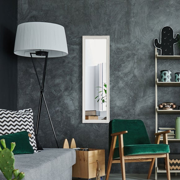 Fraser Rectangle Beaded Full Length Wall Mirror by Dunelm | ufurnish.com