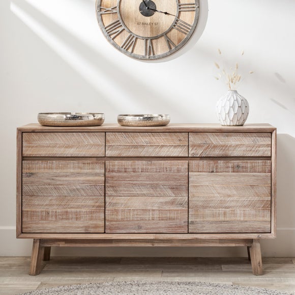 Pacific Kalmar Sideboard, Natural Acacia by Dunelm | uFurnish.com