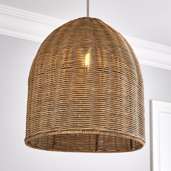 Churchgate Cotes Rattan Easy Fit Pendant Shade by Dunelm | ufurnish.com
