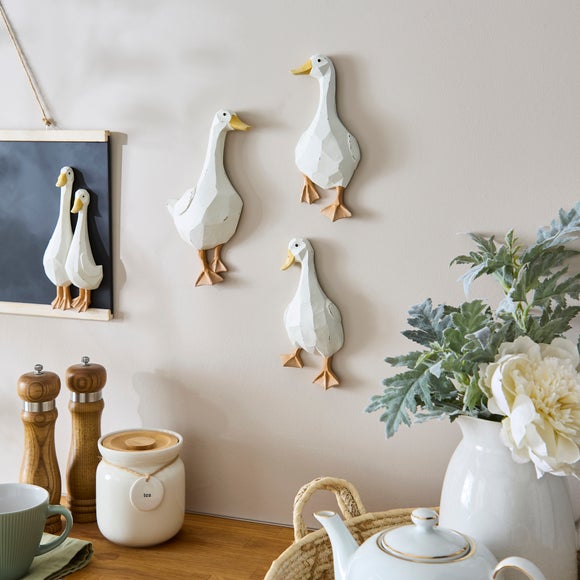 Darcy Duck Set of 3 Wall Art by Dunelm | ufurnish.com
