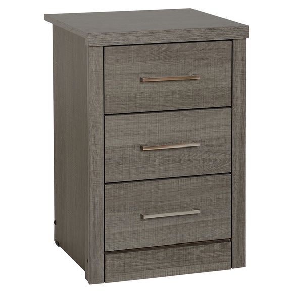 Lennon 3 Drawer Bedside Table by Dunelm | ufurnish.com