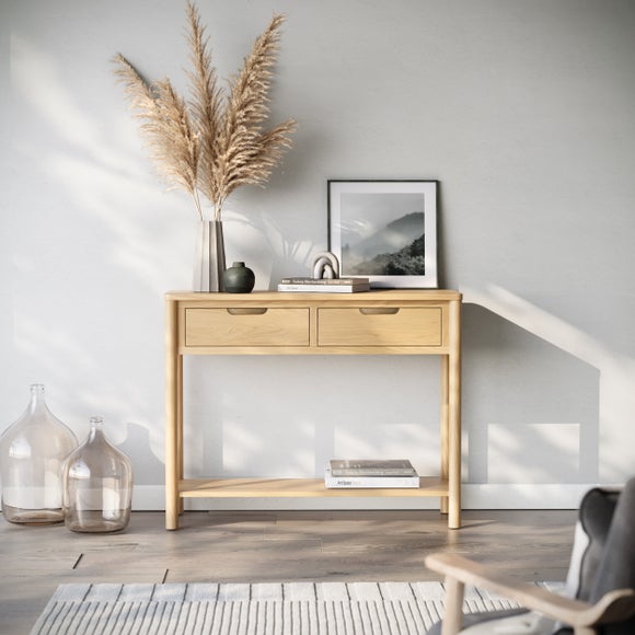 Florida Console Table, Oak Effect by Dunelm | ufurnish.com