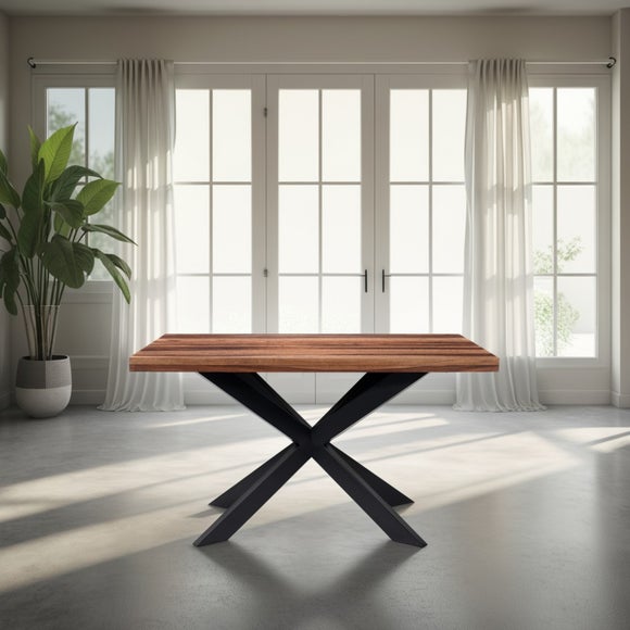 Indus Valley Logan 4 Seater Dining Table by Dunelm | ufurnish.com