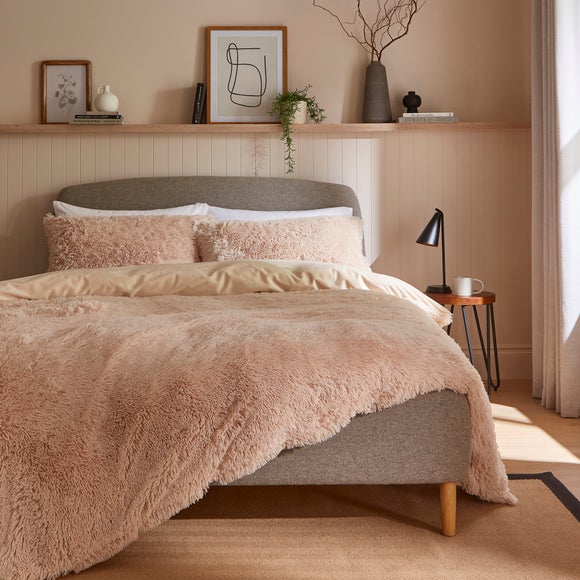 Isola Fluffy Duvet Cover and Pillowcase Set by Dunelm | ufurnish.com