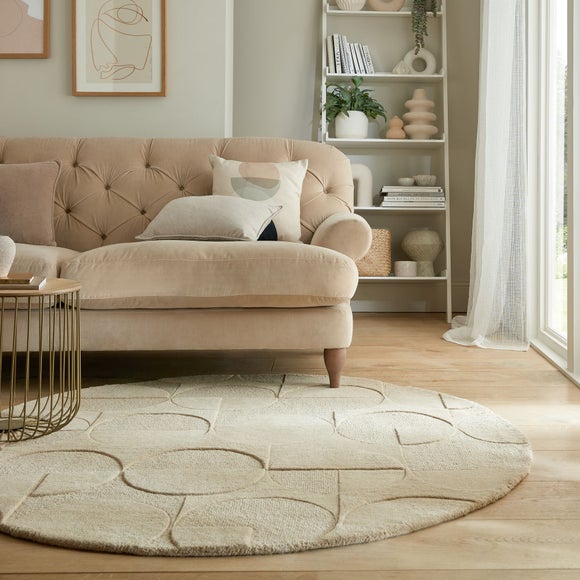 Gigi Geometric Wool Rug by Dunelm | ufurnish.com