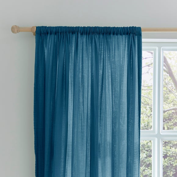 Cotton Muslin Slot Top Curtains by Dunelm | ufurnish.com