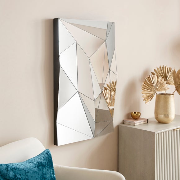 Chelsea Rectangle 3D Geometric Wall Mirror by Dunelm | ufurnish.com