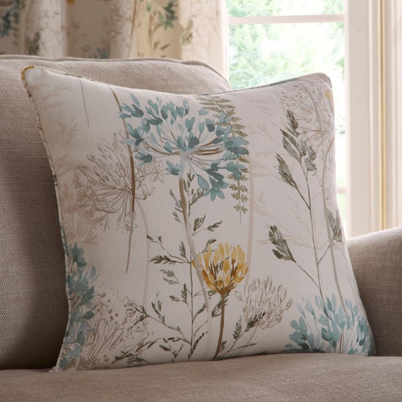 Country Meadow Duck Egg Cushion by Dunelm | ufurnish.com