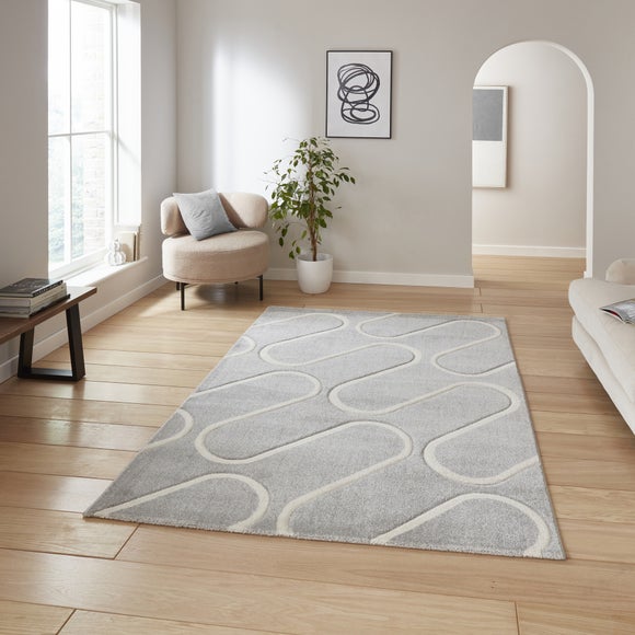 Catherine Lansfield Linear Curve Rug by Dunelm | ufurnish.com